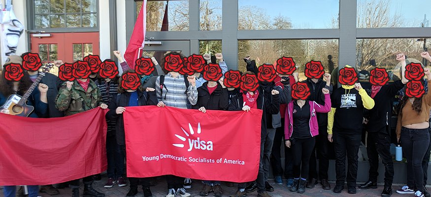 Stone Mt. Feb. 2: “Flower Power Beats Fascist Cowards” – Atlanta DSA